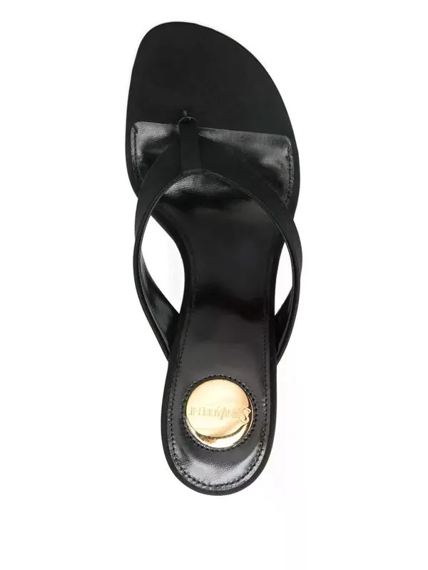 Saint Laurent Logo-heel Thong Sandals