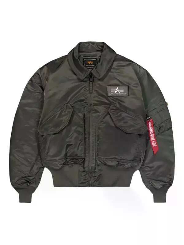 Alpha Industries Logo-detail Ribbed Bomber Jacket