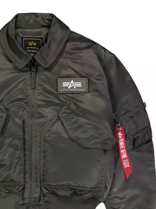 Alpha Industries Logo-detail Ribbed Bomber Jacket