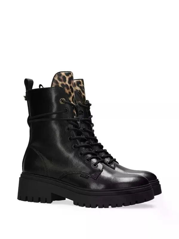 MEXX Leopard Panel Lace-up Boots