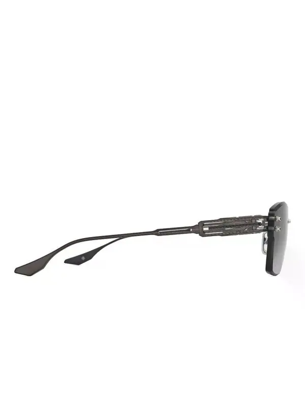 Dita Rimless Geometric-frame Sunglasses - Black