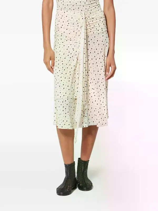 Isabel Marant Étoile Gyelle Ruffled Polka Dot Skirt - Neutrals