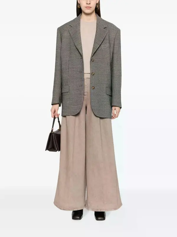 Peserico Wide-leg Pleated Jeans