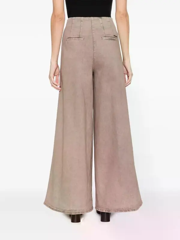 Peserico Wide-leg Pleated Jeans