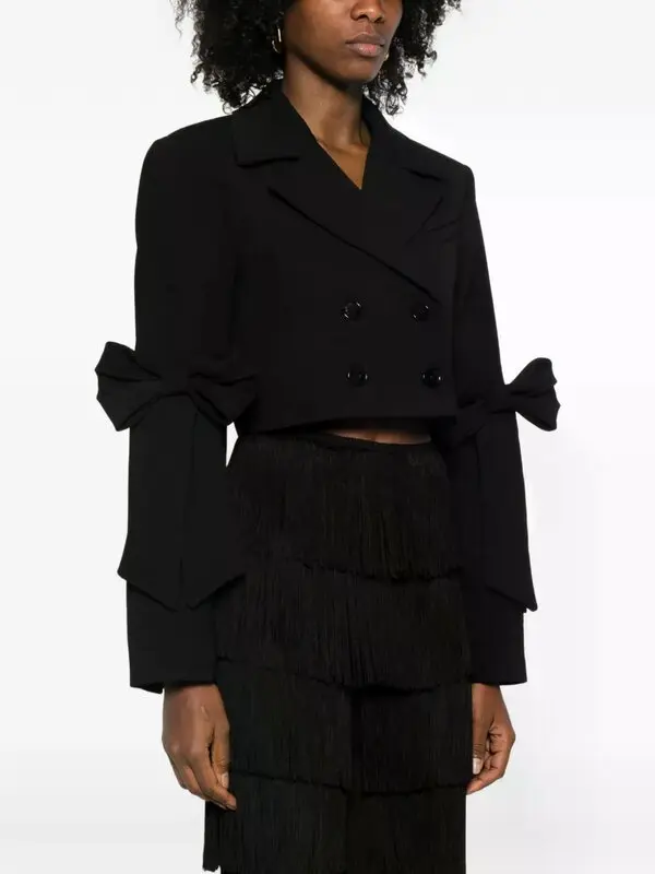 GANNI Double-breasted Cropped Jacket