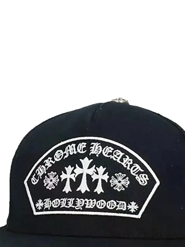 Chrome Hearts Hollywood Triple Cross Embroidered Trucker Cap
