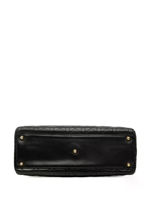 Dior 1997 Lambskin Cannage Lady Satchel - Black