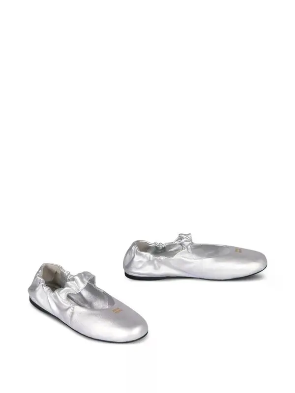 Miu Miu Ruched Nappa Ballet Flats