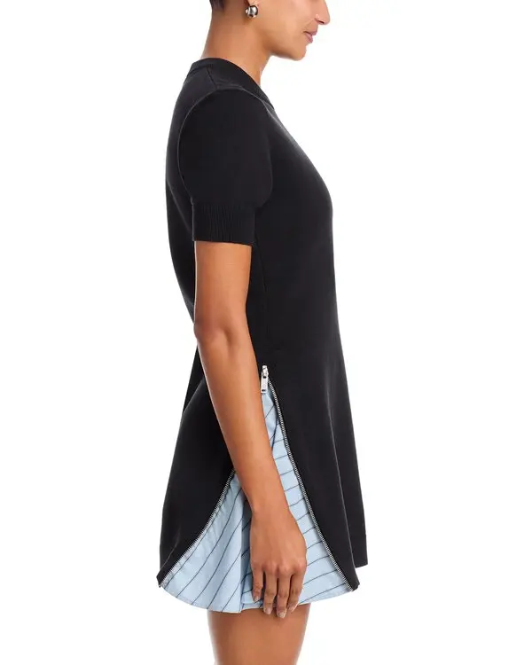 3.1 Phillip Lim Short Sleeve Combo Mini Dress