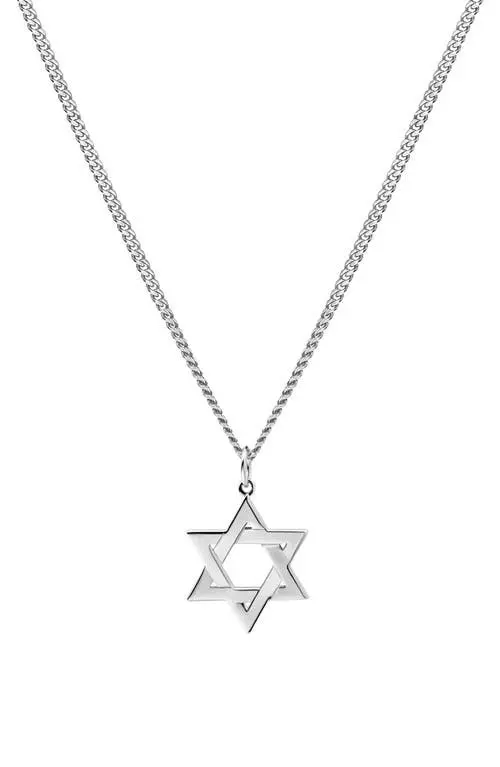 Miansai Star Of David Pendant Necklace - Sterling Silver/polished