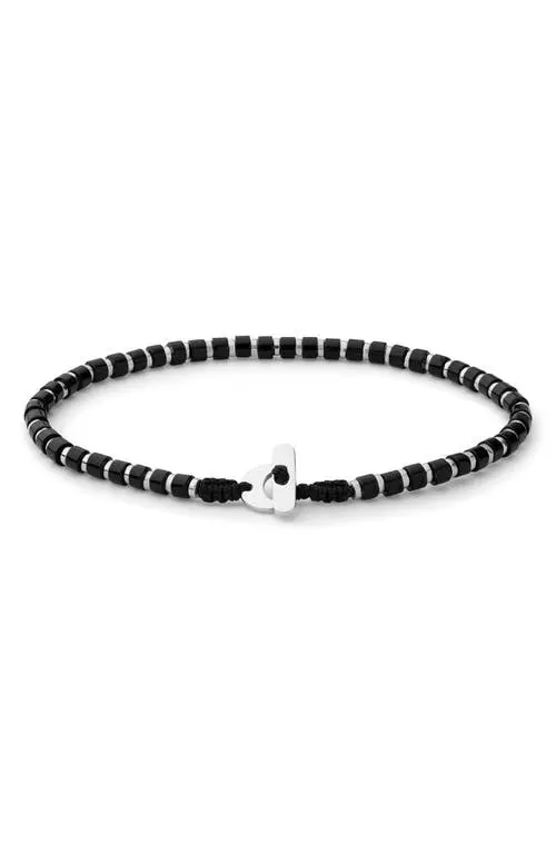 Miansai Kato Beaded Bracelet - Sterling Silver/onyx