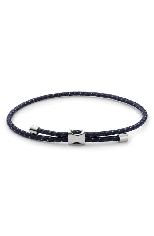 Miansai Orson Bungee Rope Bracelet - Sterling Silver/navy/brown