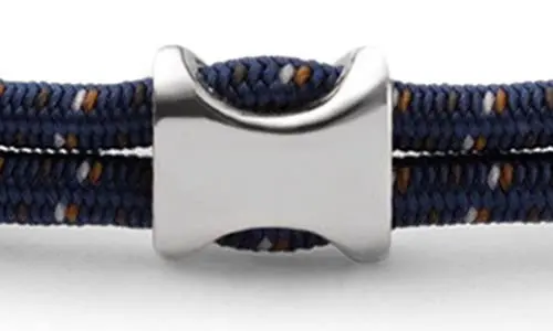 Miansai Orson Bungee Rope Bracelet - Sterling Silver/navy/brown