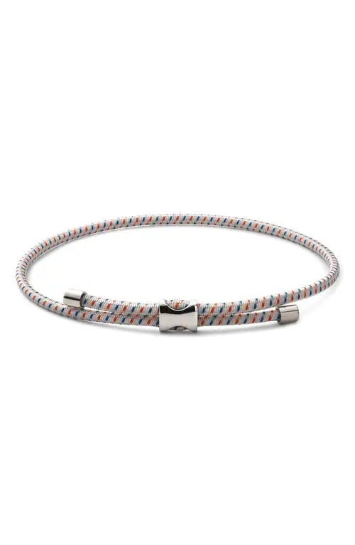 Miansai Orson Bungee Rope Bracelet - Sterling Silver/off White