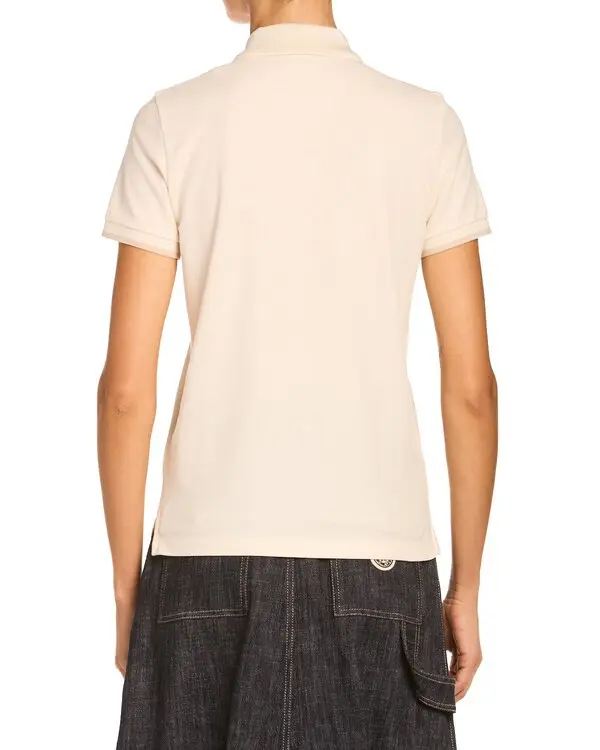 Moncler Short Sleeve Polo - Natural
