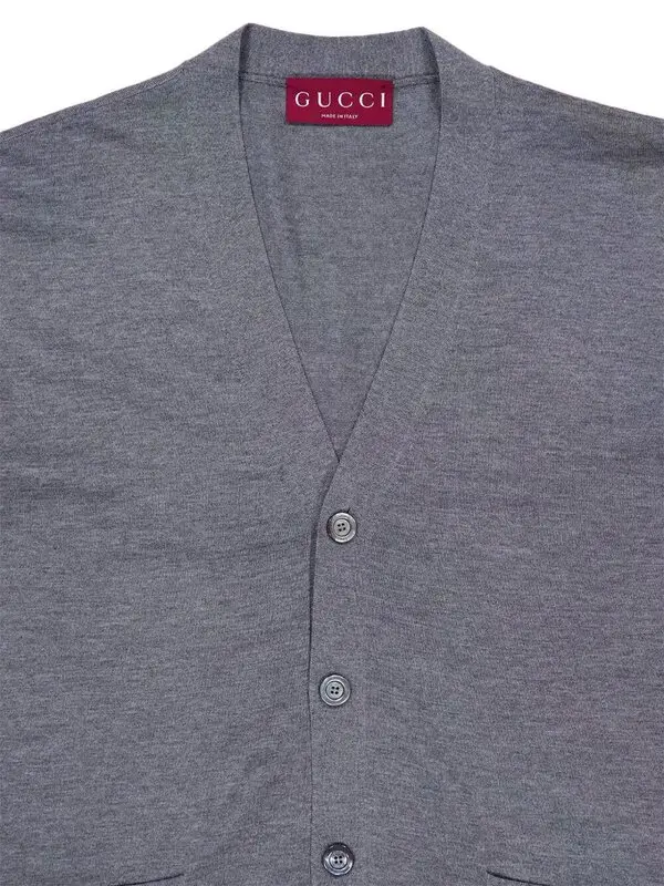 Gucci Web-detail Wool Cardigan