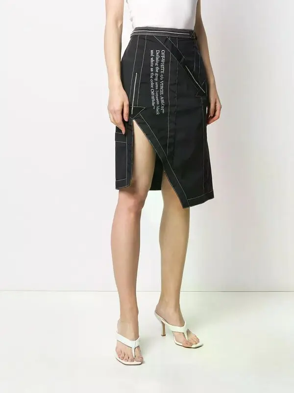 Off-White Side-vent Asymmetric Skirt
