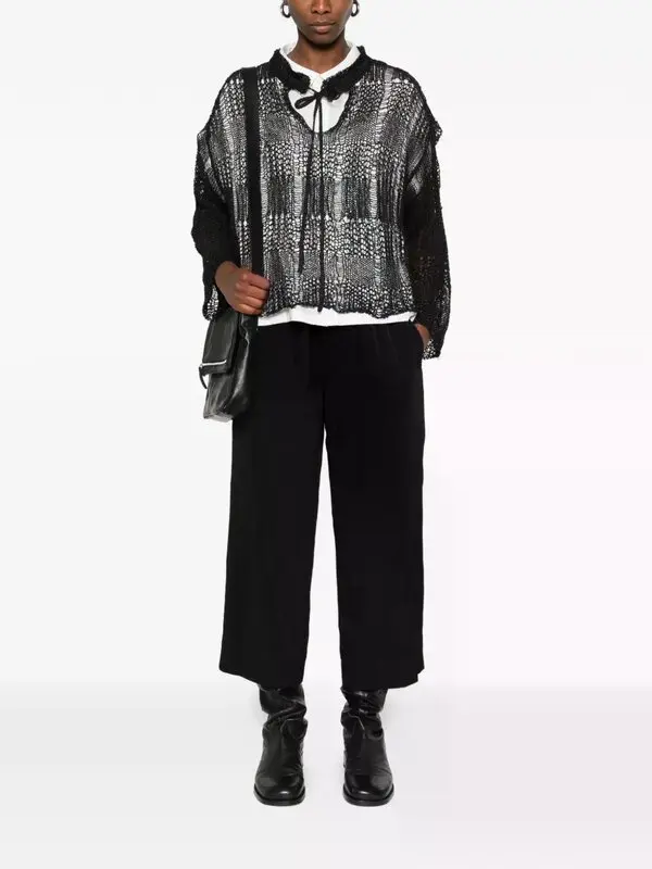 Y’s Open Knit Tie Top