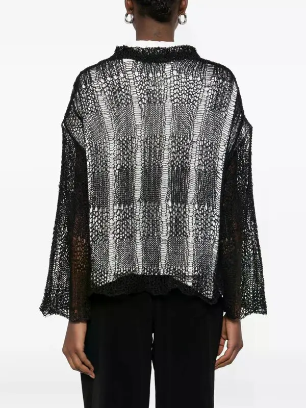 Y’s Open Knit Tie Top