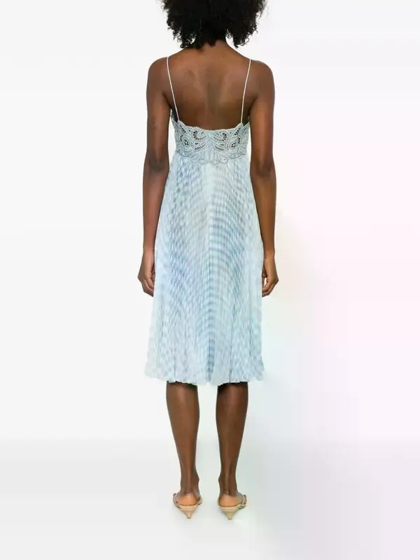 Ermanno Scervino Lace Pleated Midi Dress