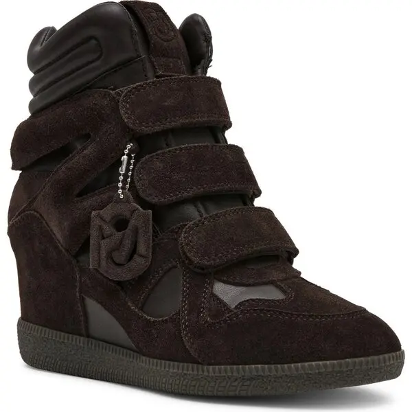 Steve Madden Mavis Wedge High-top Sneaker - Brown Suede