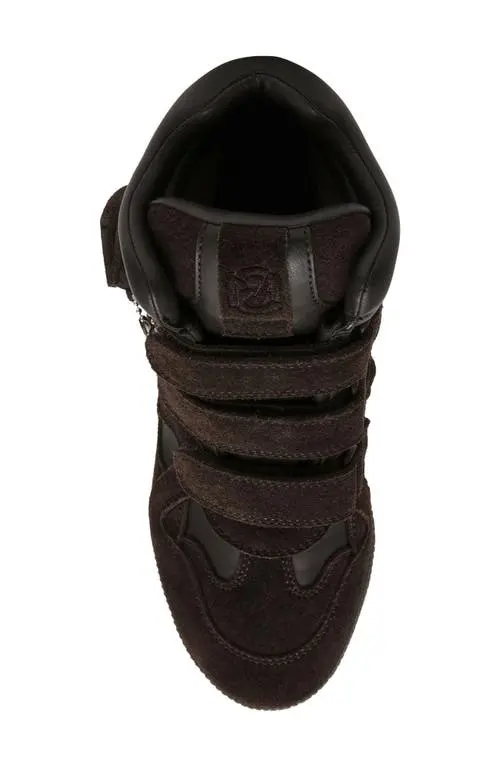 Steve Madden Mavis Wedge High-top Sneaker - Brown Suede
