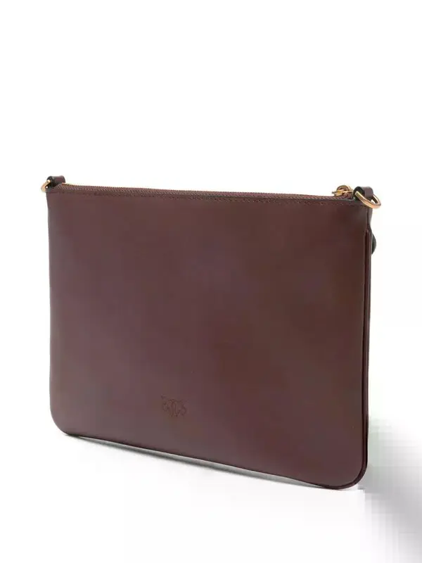 Pinko Love Flat Classic Clutch With Gold-tone Hardware - Red