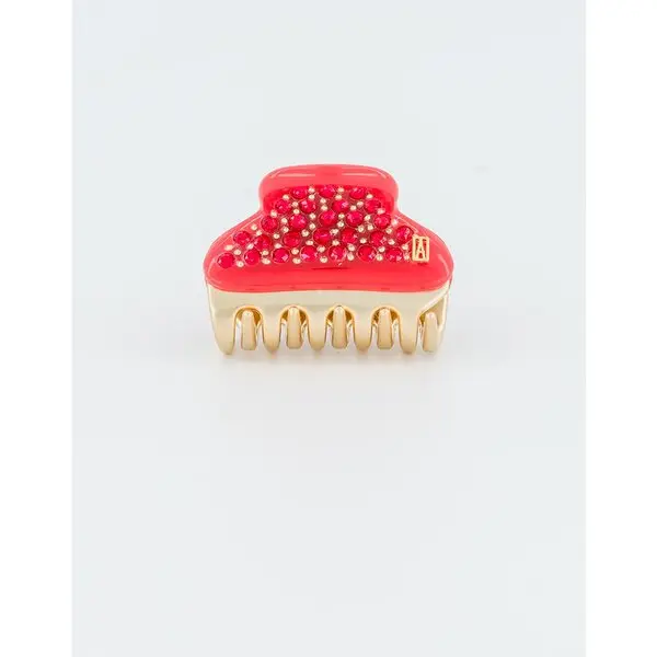 Alexandre De Paris Vendome Small Crystal Hair Claw Clip - Red