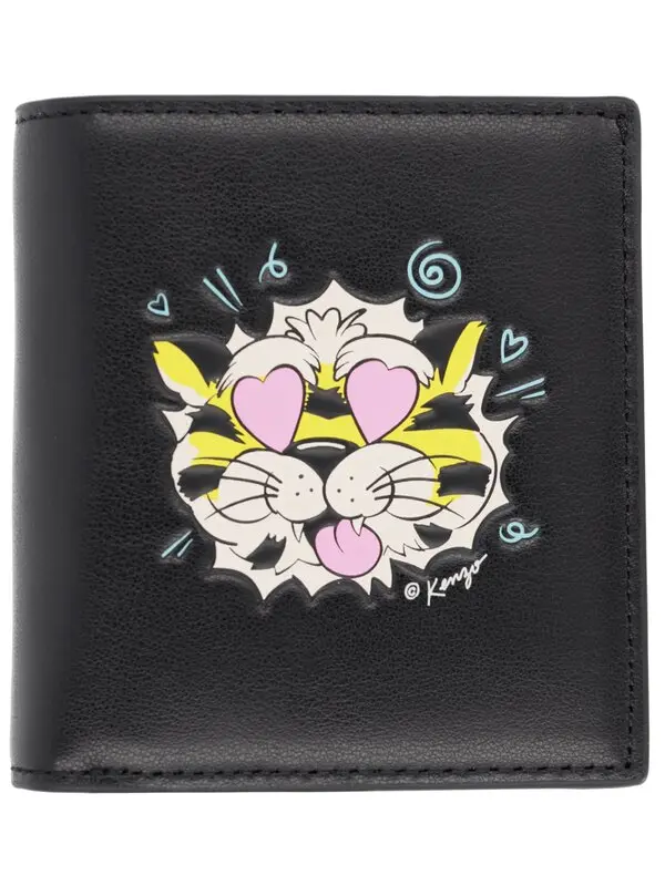 Kenzo Wild Tiger" Mini Wallet - Black