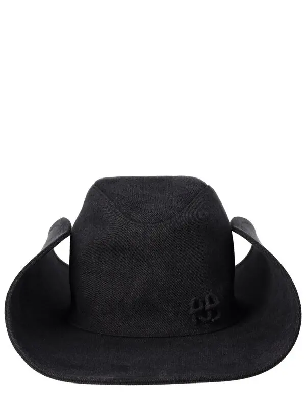 Ruslan Baginskiy Cowboy Hat With Logo - Black