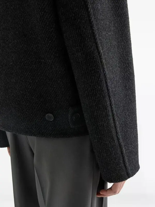 JIL SANDER Textured Wool Jacket - Black