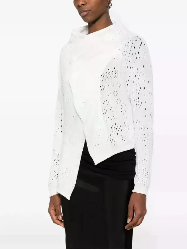 Y’s Asymmetric Knitwear - White