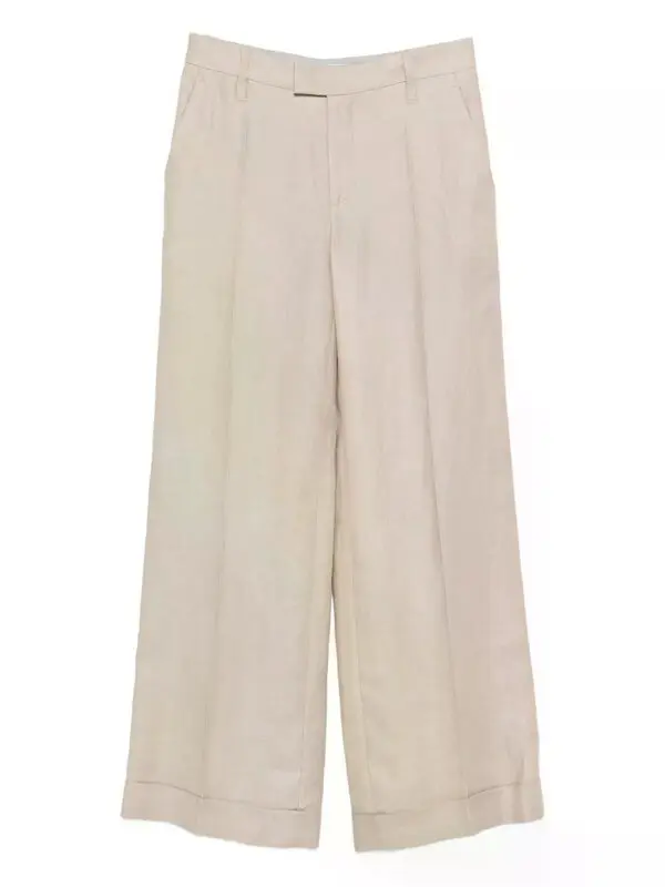 Brunello Cucinelli Pleated Wide-leg Trousers - Neutrals