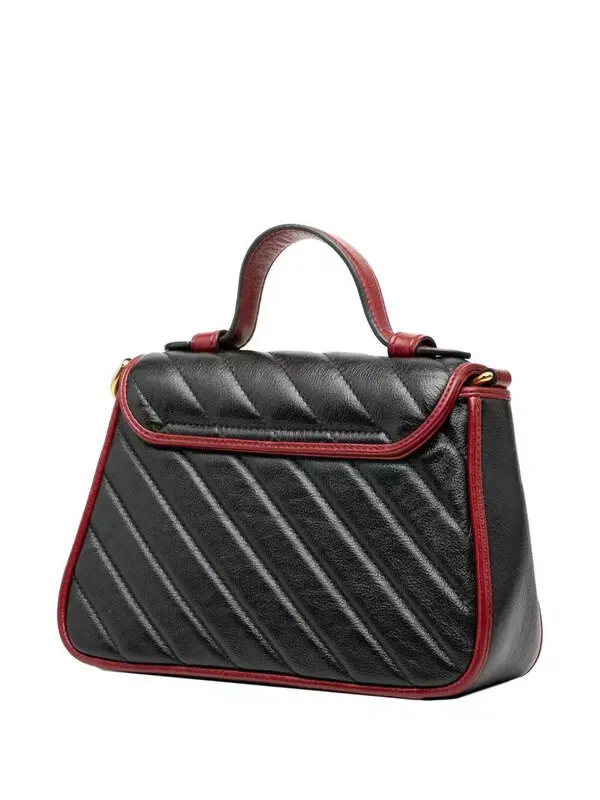 Gucci Gg Marmont Matelasse Leather Torchon Top Handle Satchel