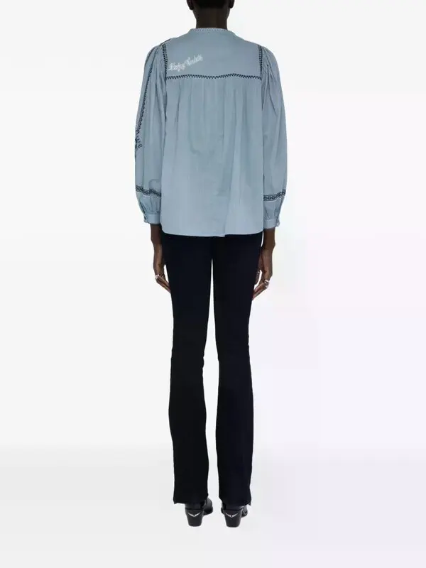 Zadig&Voltaire Tigy Embroidered Tunic - Blue