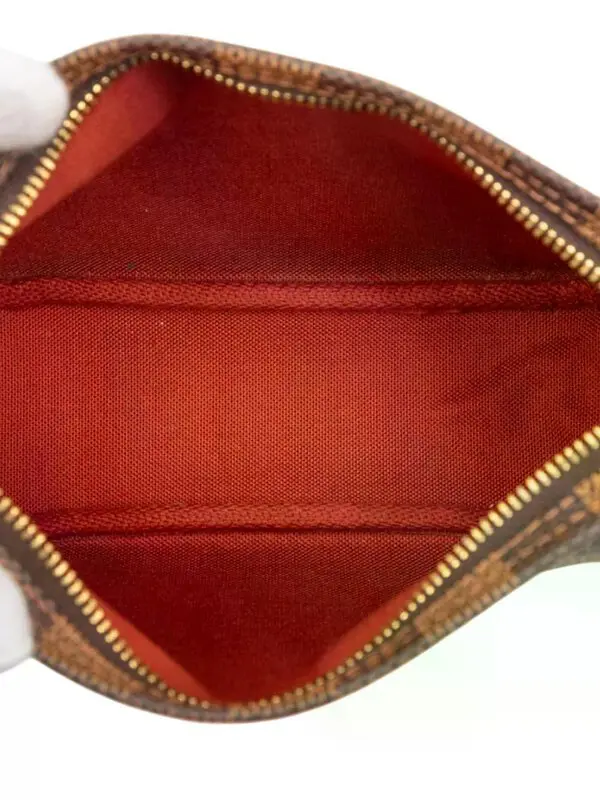 LOUIS VUITTON 2000 Damier Ebene Trousse Pochette Handbag - Brown