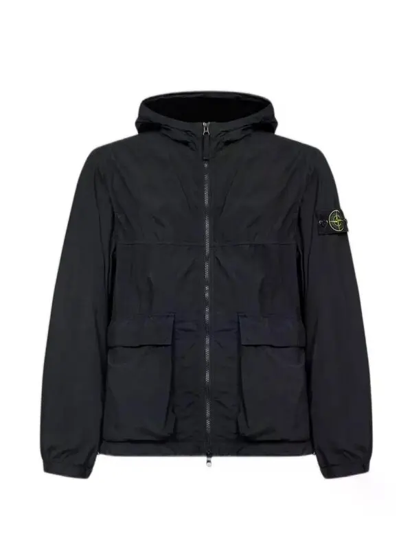 Stone Island 4100112 Nylon Smerigliato-tc Short Hooded Parka - Black