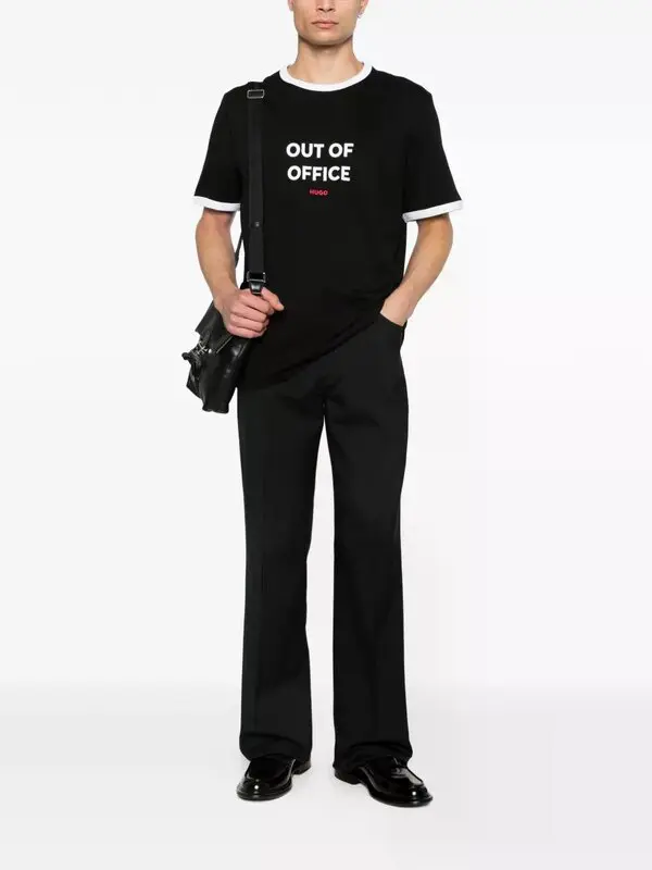 Hugo Ringer Print T-shirt - Black