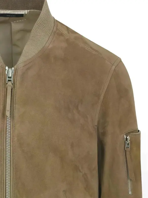 TOM FORD Zipped Bomber Jacket - Brown