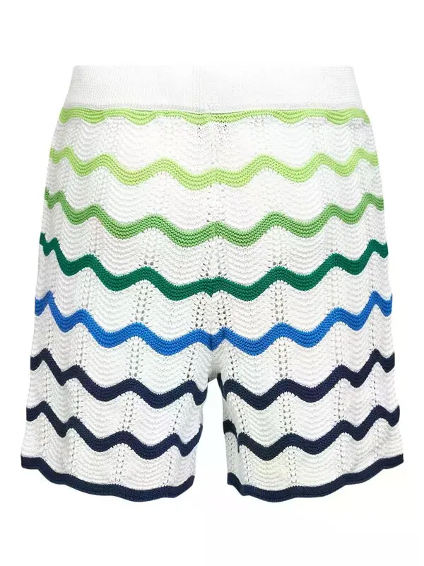 Casablanca Elasticated Scalloped Knit Shorts