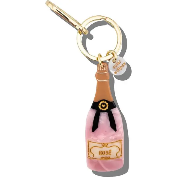 SOLAR ECLIPSE Rosé Bottle Keychain - Pink