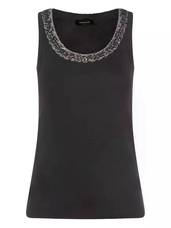 Fabiana Filippi Sequin-collar Tank Top