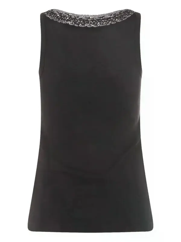 Fabiana Filippi Sequin-collar Tank Top