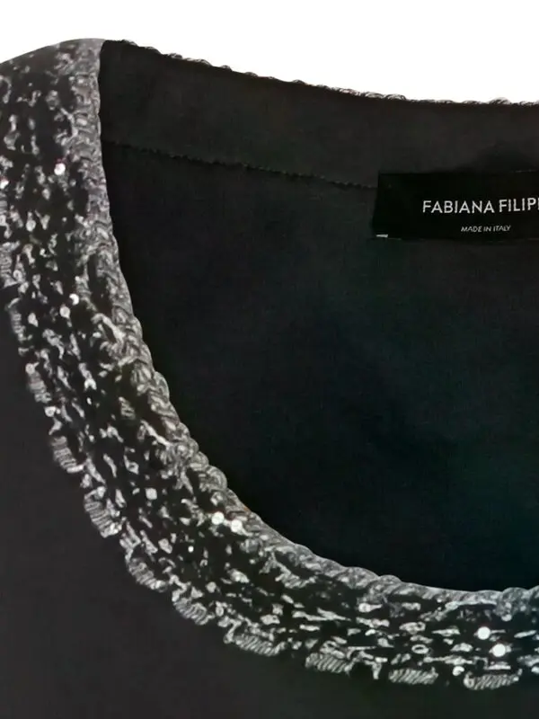 Fabiana Filippi Sequin-collar Tank Top