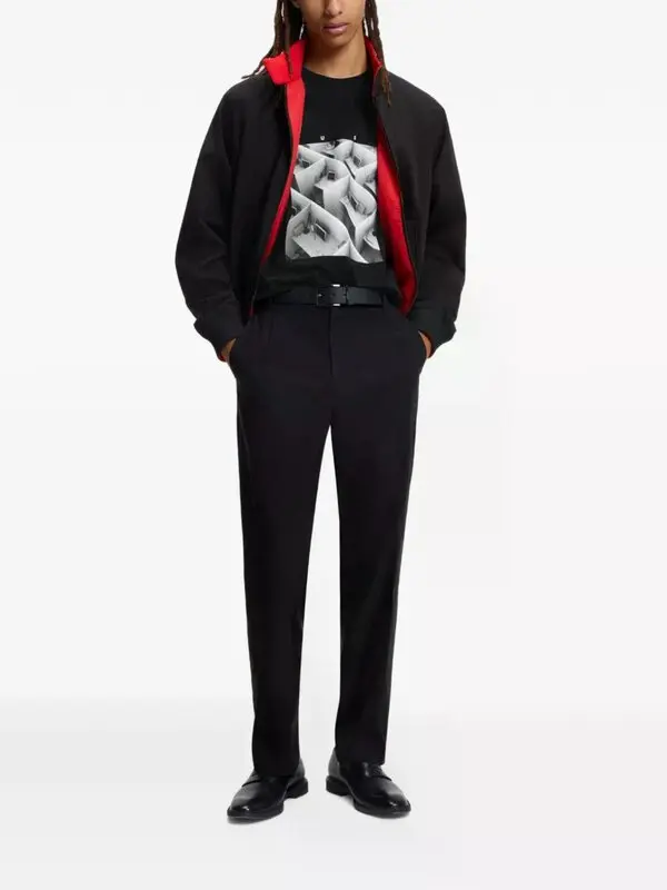 Hugo Graphic Print T-shirt - Black