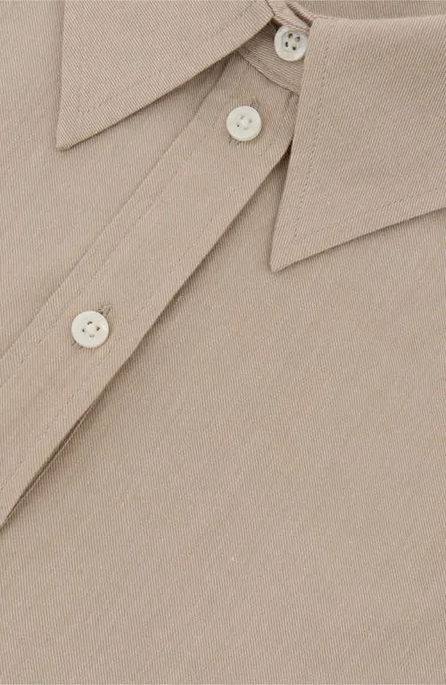 REISS Caylan Cropped Button-up Shirt - Neutral