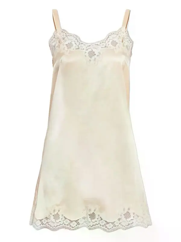 Dolce & Gabbana Lace-trim Nightdress - Neutrals