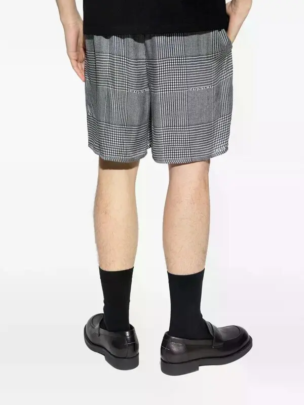 Balmain Houndstooth Elasticated Shorts - Grey