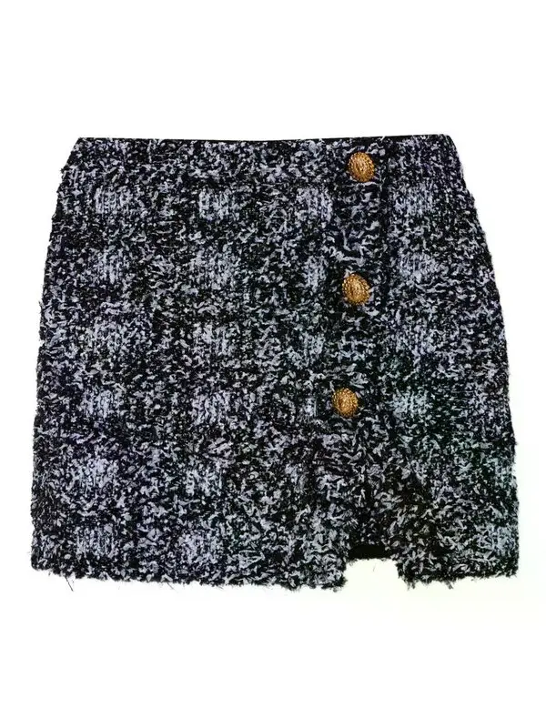 Balmain Frayed Mini Skirt