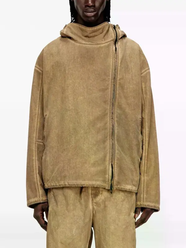 Diesel® J-Squad-Treat Hooded Jacket - Brown | Editorialist